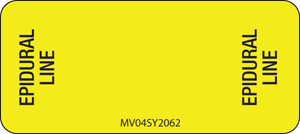 Label Paper Permanent Epidural Line 1" Core 2 1/4" X 1 Yellow 420 Per ...