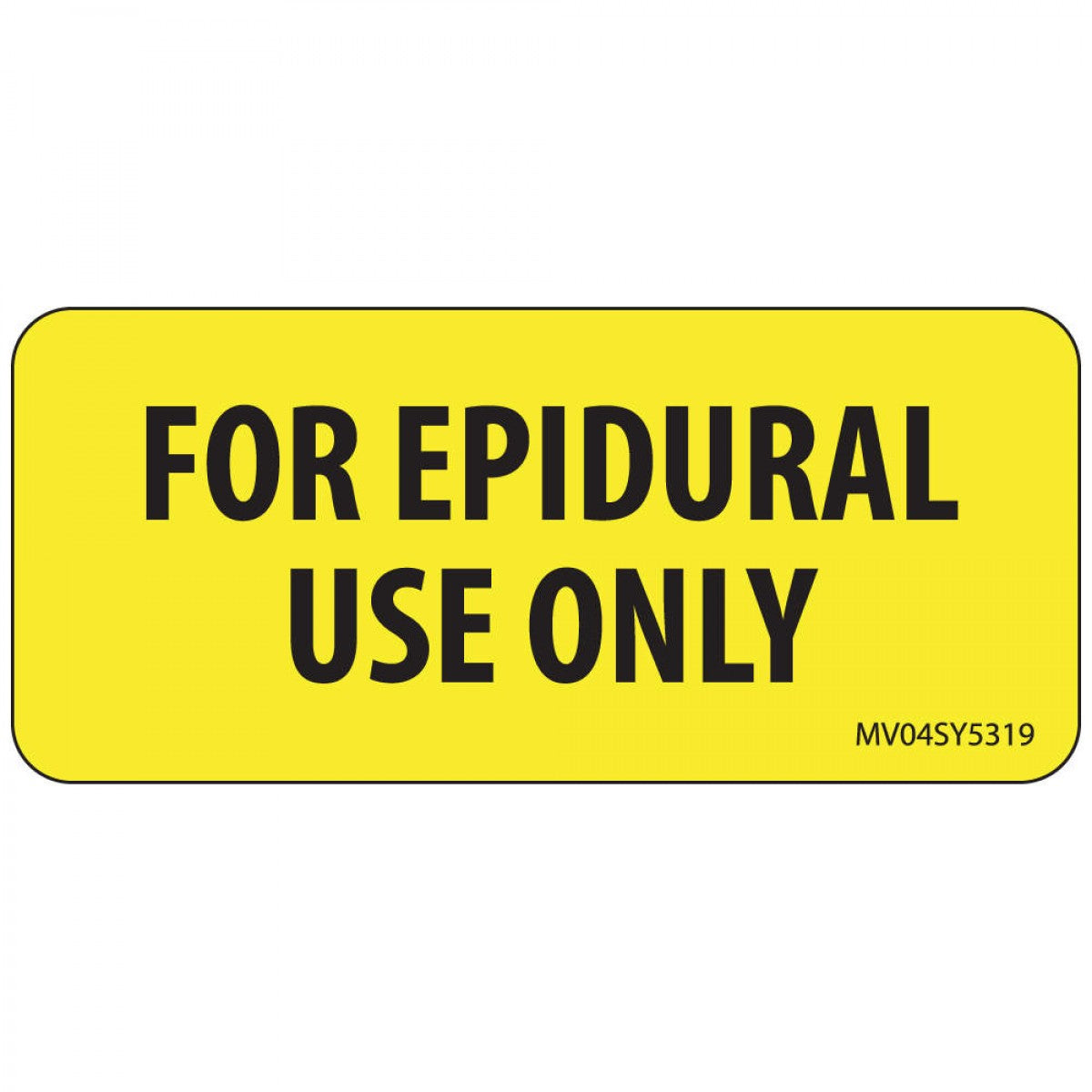 Label Paper Permanent For Epidural Use 1" Core 2 1/4" X 1 Yellow 420 P ...