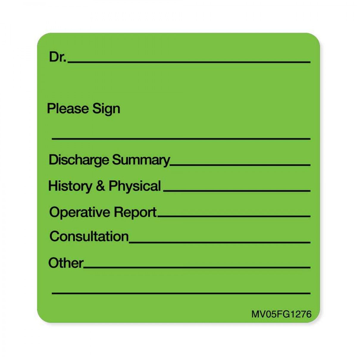 Label Paper Removable Dr. Please Dictate 1" Core 2 7/16" X 2 1/2" Fl ...