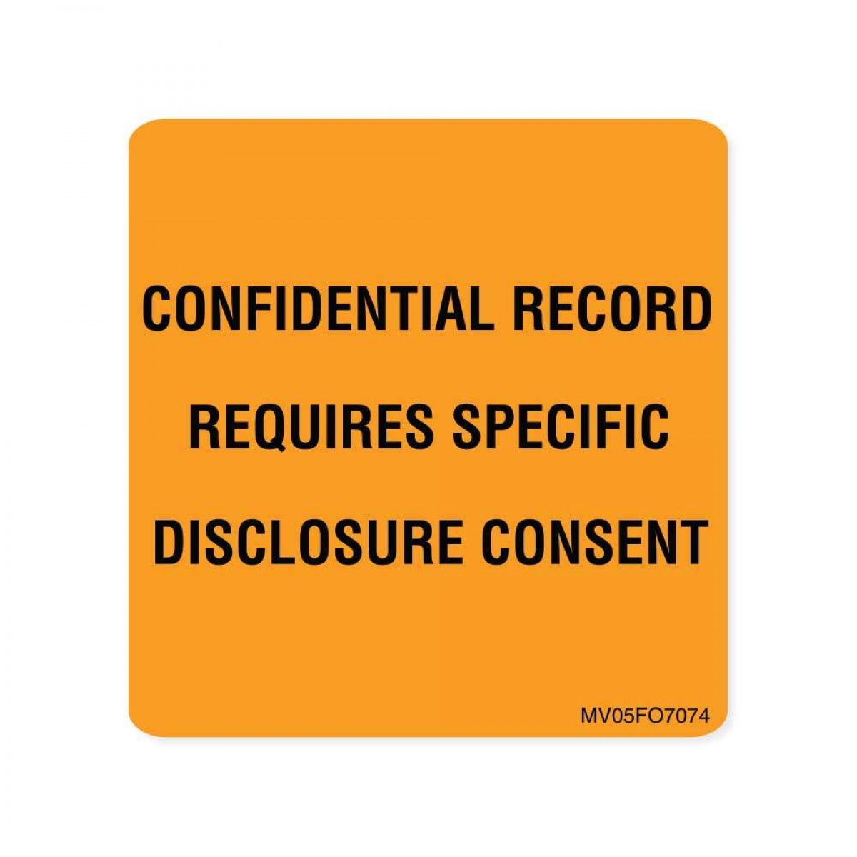Label Paper Removable Confidential Record 1" Core 2 7/16" X 2 1/2" Fl ...