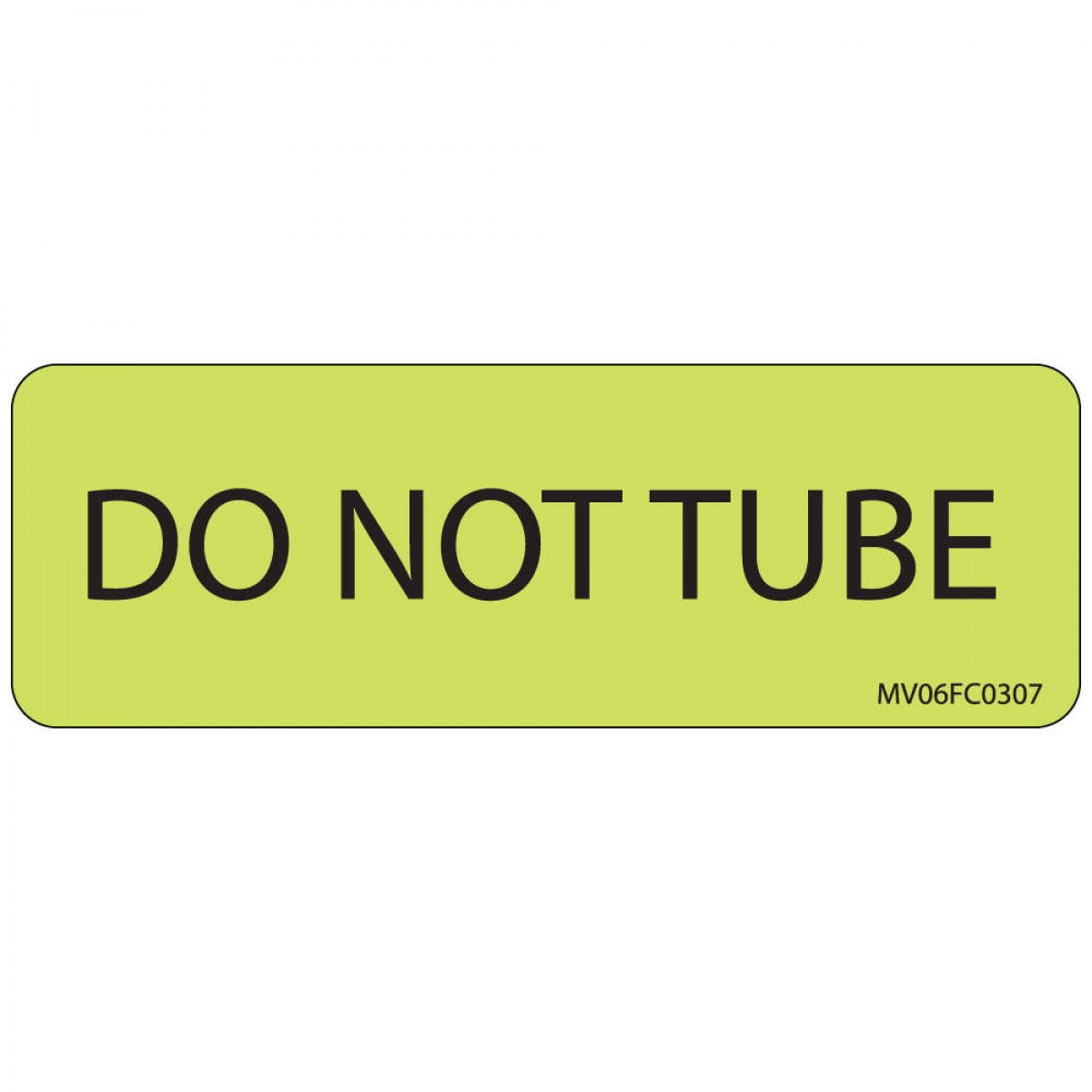 Label Paper Removable Do Not Tube 1" Core 2 15/16" X 1 Fl. Chartreuse ...