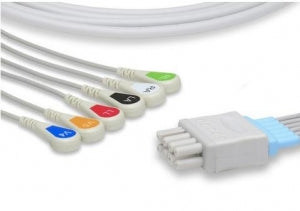 Nihon Kohden America ECG Lead Sets - Telemetry Wire, 6-Lead, Snap, Col ...