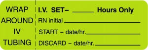 Centurion Centurion Nursing IV Tubing Labels - Fluorescent Green Wrapa ...