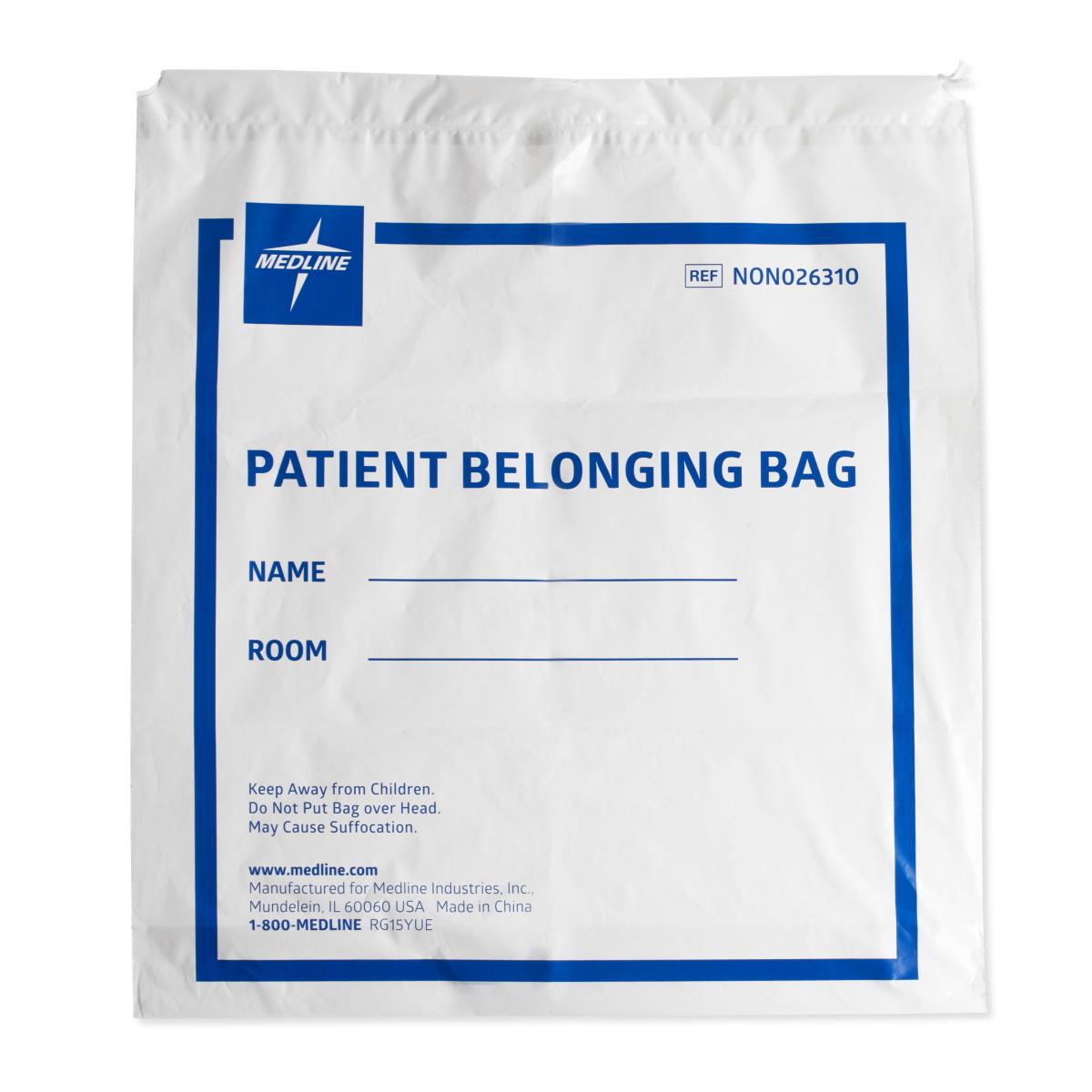 Plastic Patient Belonging Bag with Drawstring — Grayline Medical