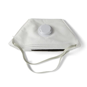 Medline N95 Flat Fold Respirator Mask with Valve - N95 Flat Fold Respi ...