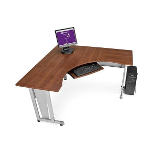 OFM L-Shaped Modular Desk - L-Shaped Modular Desk, Cherry, 58.75" W x ...