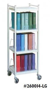 Omnimed Vertical Open Chart Racks - Cart with 4 Shelves and 3 Organize ...