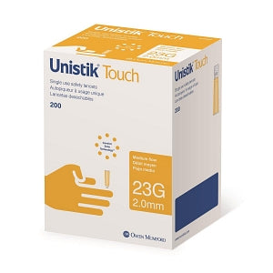 Owen Mumford Unistik 2 Safety Lancets - Unistik Touch Safety Lancet, 2 ...
