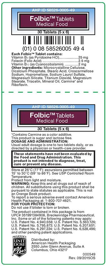 Folbic Oral Tablets by American Health Packaging — Grayline Medical