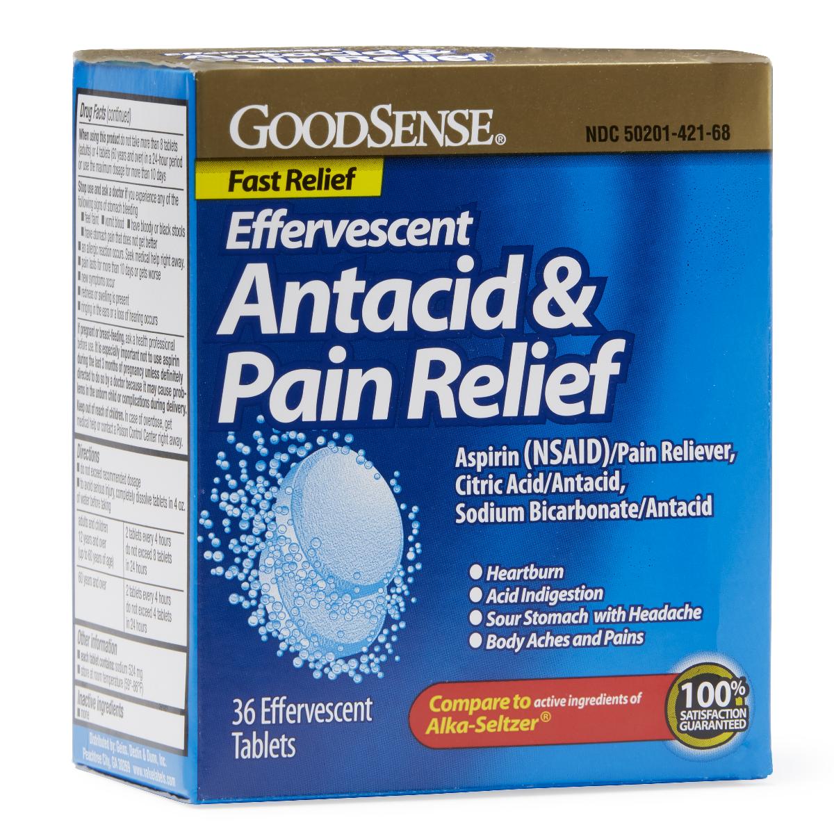 Effervescent Antacid and Pain Relief Tablets — Grayline Medical