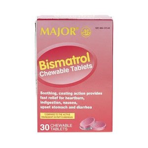Major Pharmaceutical Chewable Antacid Tablets - Bismuth Subsalicylate ...