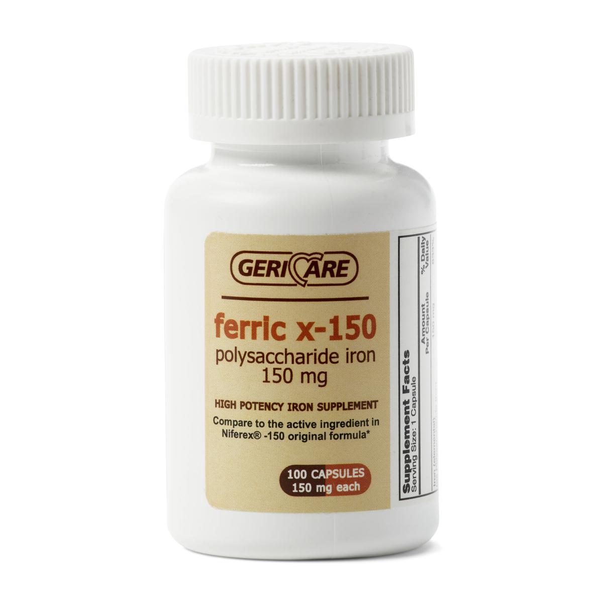 Ferric X-150 Polysaccharide Iron Capsules by Geri-Care — Grayline Medical