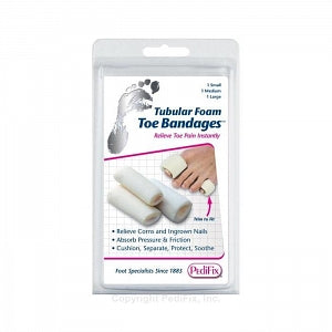 Pedifix Inc Tubular Foam Toe Bandages - TUBULAR FOAM TOE BANDAGES, LG ...