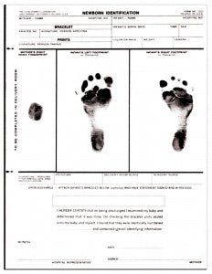 PDC Healthcare Newborn Identification Forms - Newborn Identification F ...