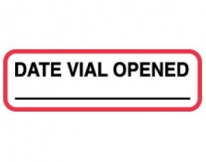 PDC Healthcare X-Ray Film Labels - X-Ray Label with Date Vial Opened, — Grayline Medical