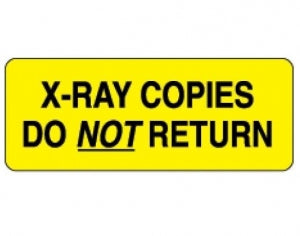 PDC Healthcare X-Ray Film Labels - X-Ray Label, "Copies - Do Not Retur ...