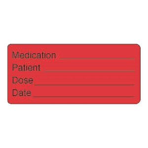 PDC Healthcare Medication Labels - "Patient Medication" Label, Fluores ...