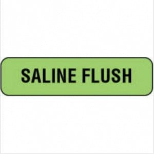 PDC Healthcare Saline Labels - Saline IV Flush Label, Green, 1 1/4"-3 ...