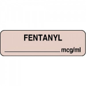 PDC Healthcare Anesthesia Labels & Tapes - Fentanyl mcg / mL Label, Ta ...