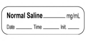 PDC Healthcare Saline Labels - Normal Saline Label, White - 59709141 ...