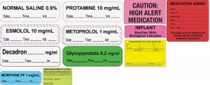 PDC Healthcare Medication Labels - "Protamine 10 mg / mL" Label, White ...
