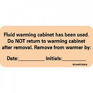 PDC Healthcare Multi-Dose Vial Labels - Fluid Warming in Cabinet Label ...