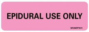 Brady Worldwide Epidural Labels - Epidural Label, Pink, 2-15/16" x 1 ...