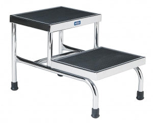 Pedigo Products Double Step Stools - Chrome Double Step Stool without ...