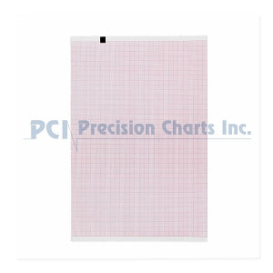 Precision Charts ECG Paper - Z-Fold ECG Paper with Red Grid for AT-10 ...