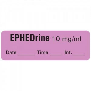 PDC Healthcare Chart Labels - Ephedrine Chart Label, Violet - LAN-5D10 ...