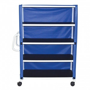 MJM International PVC Linen Carts with Bins - Jumbo Cart with 4 Shelve ...