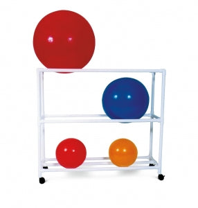 Mjm International PVC Mobile Ball Rack - RACK, BALL, THERAPY, PVC, 64X ...