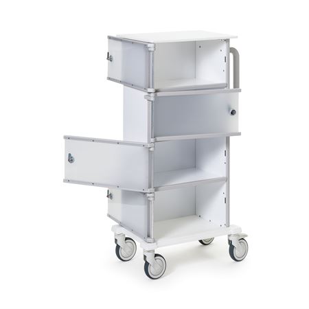 Pharmacy Cart 24.5"W x 15"D x 48"H 4 Cabinet Doors - Combi Cam Locks ...