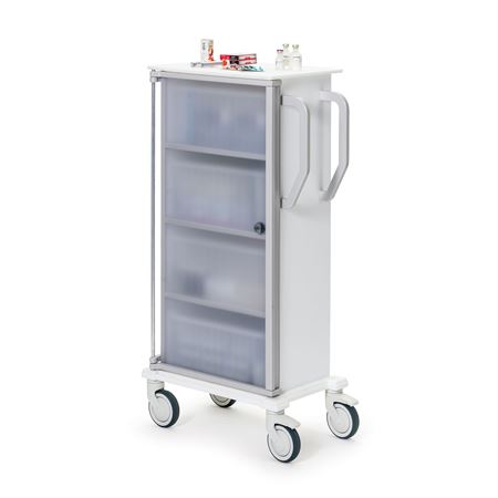 Pharmacy Cart 24.5"W x 15"D x 48"H 4 Cabinet Doors - Combi Cam Locks ...