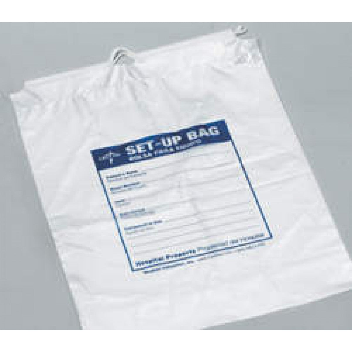 Hospital Bag Drawstring Respiratory Patient Set-Up Clear Plastic 12"X1 ...