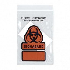 Rd Plastics Co Inc Biohazard Printed 3 Wall Bags with Absorbent Pad ...