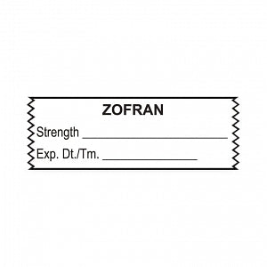 United Ad Label Co. Drug Tape / Labels - Zofran Label Tape, Strength ...