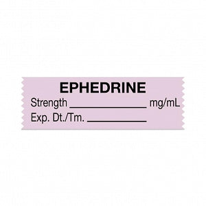 United Ad Label Co. Drug Tape / Labels - Ephedrine Label Tape, Strengt ...