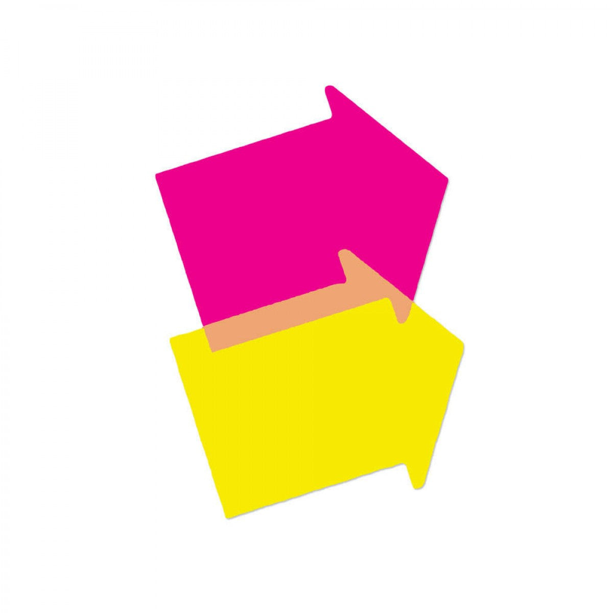 Redi-Tag Flags & Tags Supersize Arrow Write-On Neon Pink And Neon Yell ...