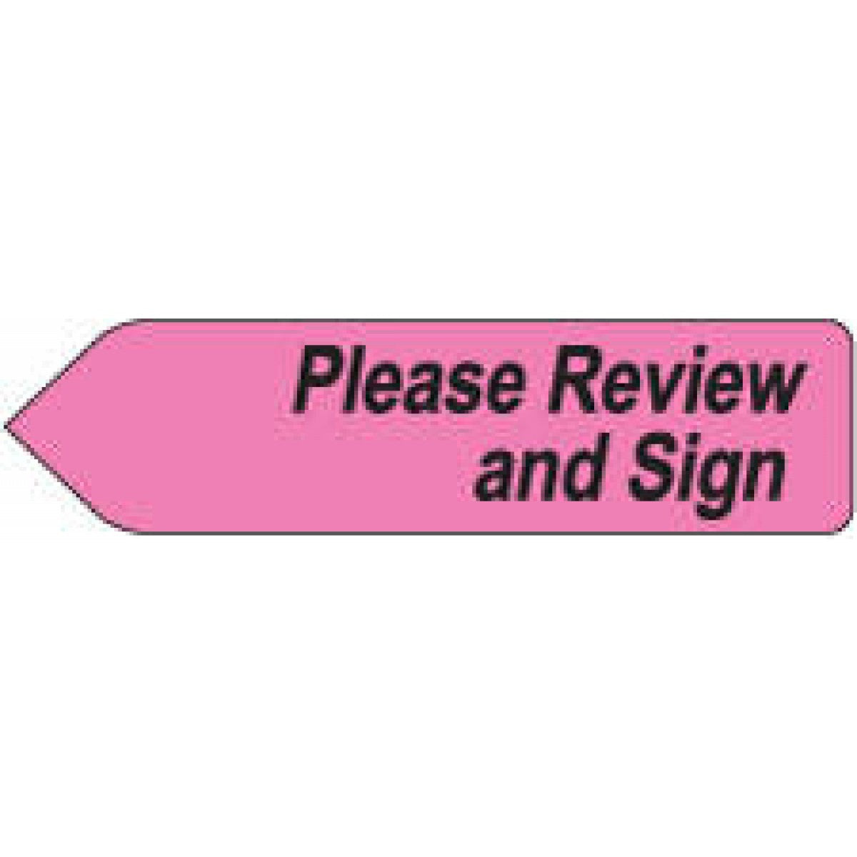 Spee-D-Point Flags & Tags "Please Review & Sign" Hot Pink Removable 9 ...