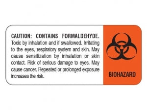 Shamrock Scientific Warning Labels - LABEL, FORMALIN, 1" X 2.25" - UPC ...
