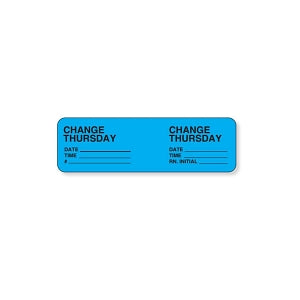 PDC Healthcare IV Set Labels - IV Set Label, Drug, Change Thursday, Bl ...
