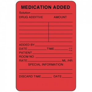 PDC Healthcare Medication Labels - "Medication Added" Label, 2" x 3 ...