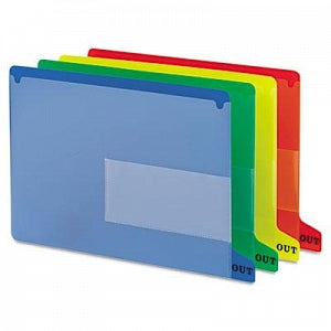 Smead Poly Out-Guides with Pockets - Red Bottom End Tab 2-Pocket Poly ...