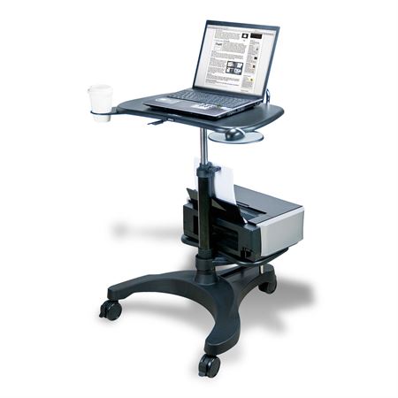 Sit/Stand Mobile Laptop Workstation Workstation with Tablet Holder ...