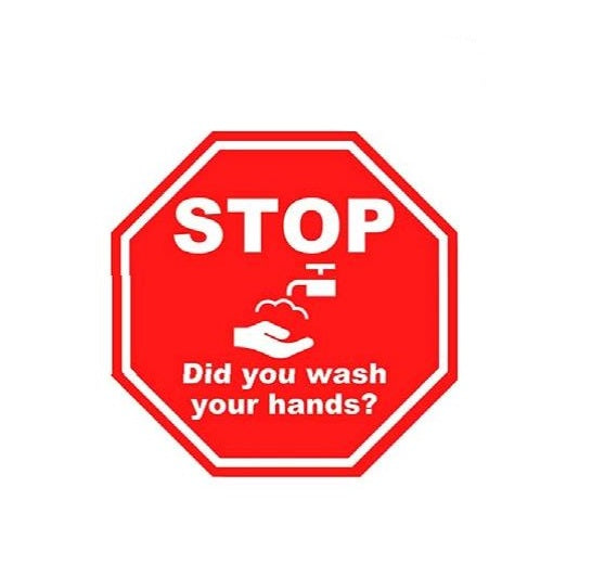 Ergomat COVID-19 Social Distancing Safety Signs and Strips - "STOP Did ...
