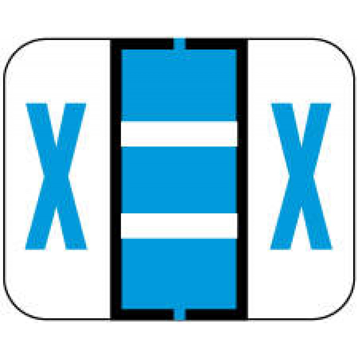 Tab Compatible 1838 Color Code Label Alpha 1 1/4X1 Blue Permanent 500 ...