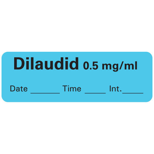 PDC Healthcare Anesthesia Labels & Tapes - Dilaudid Label, 0.5 mg / mL ...