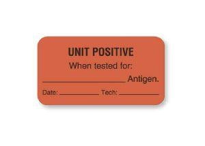 United Ad Label Co Unit Positive When Tested Labels - "Unit Positive W ...