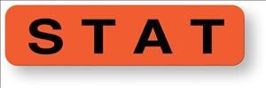 United Ad Label Company Stat Labels - "Stat" Label, Fluorescent Red, 7 ...
